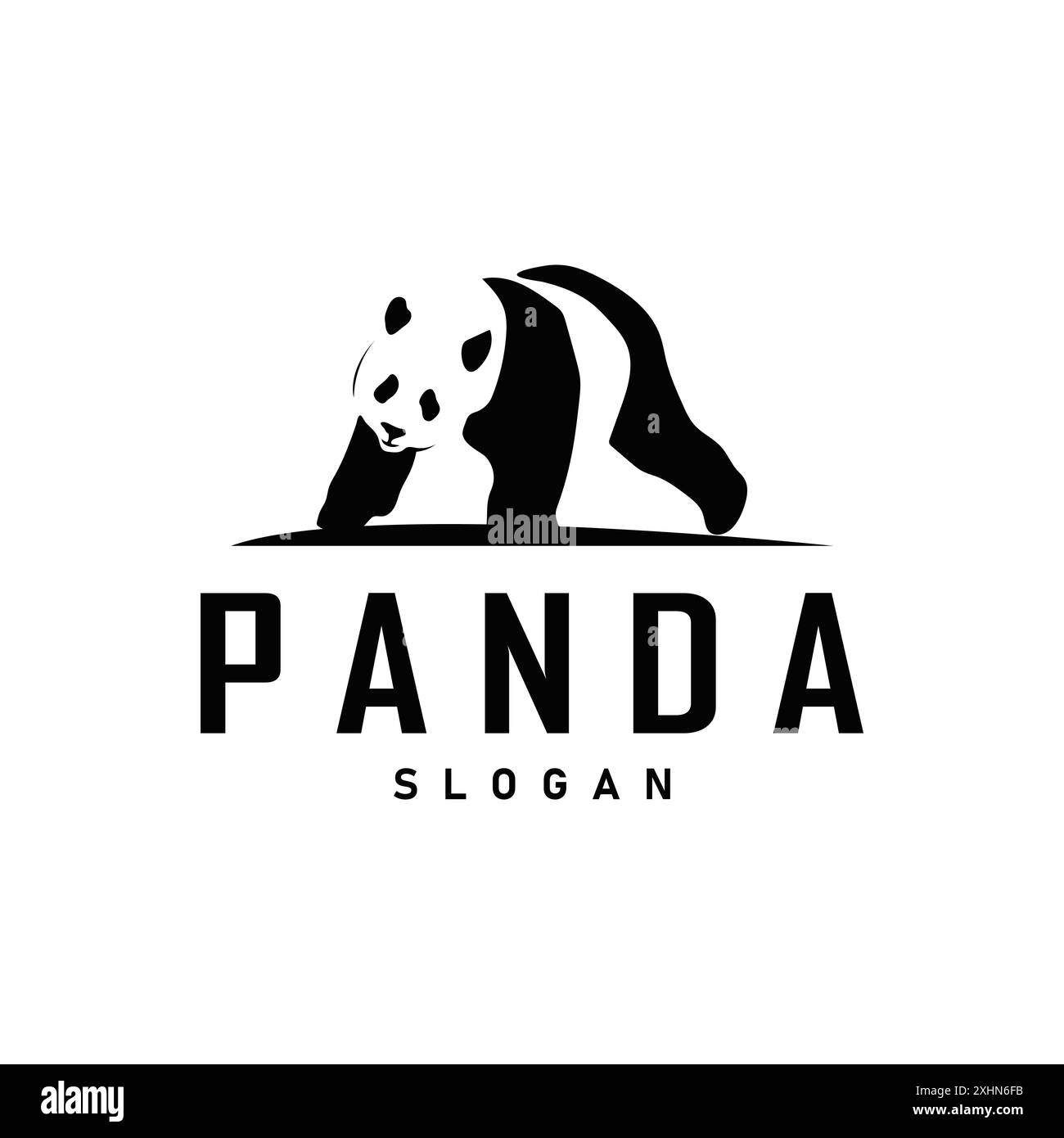 Playful panda logo Stock Vector Images - Alamy