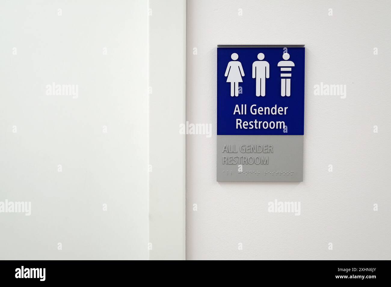 Sign for a gender neutral restroom Stock Photo - Alamy