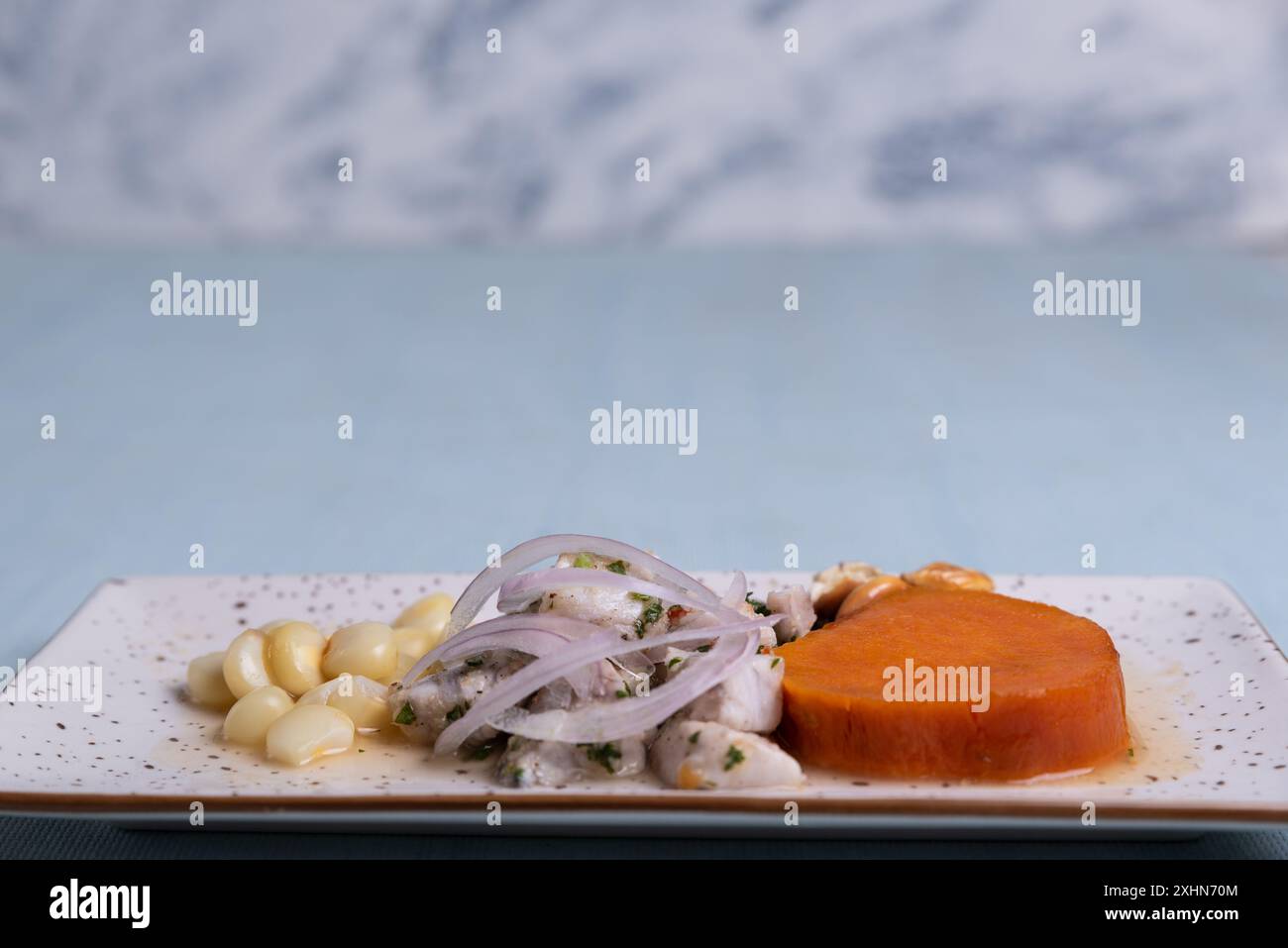 Minimalist presentation of a very popular dish in the Peruvian region ...