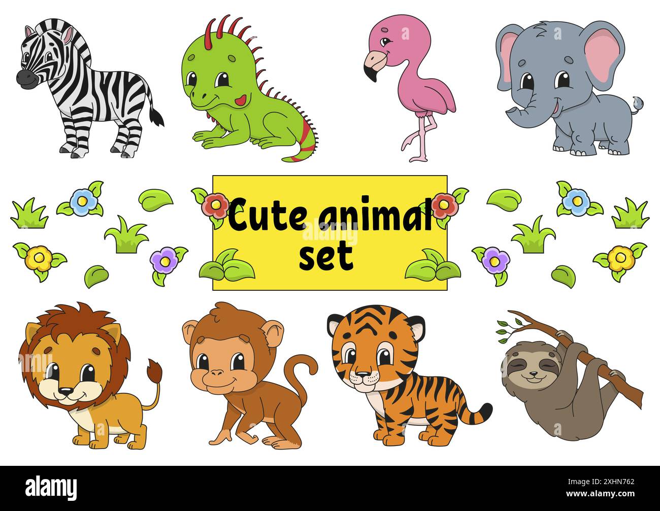 Cartoon character. Animal theme. Colorful vector illustration. Isolated ...