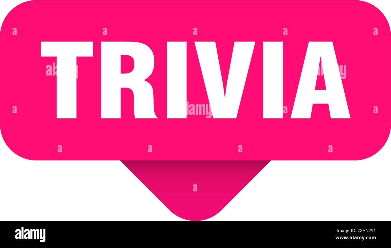 trivia sticker. trivia sign on transparent background. rectangular ...