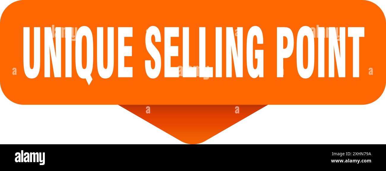 unique selling point sticker. unique selling point sign on transparent ...