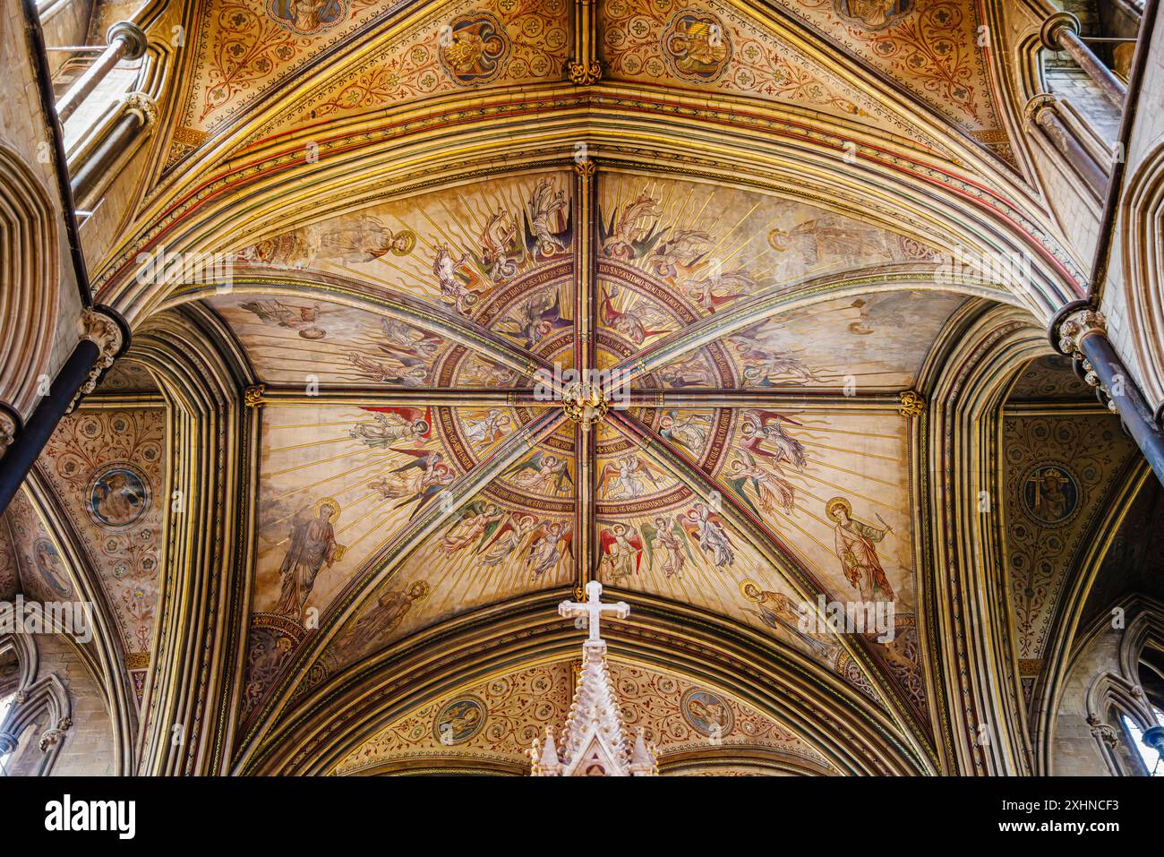 The magnificent ceiling in the Lady Chapel in Worcester Cathedral quire ...