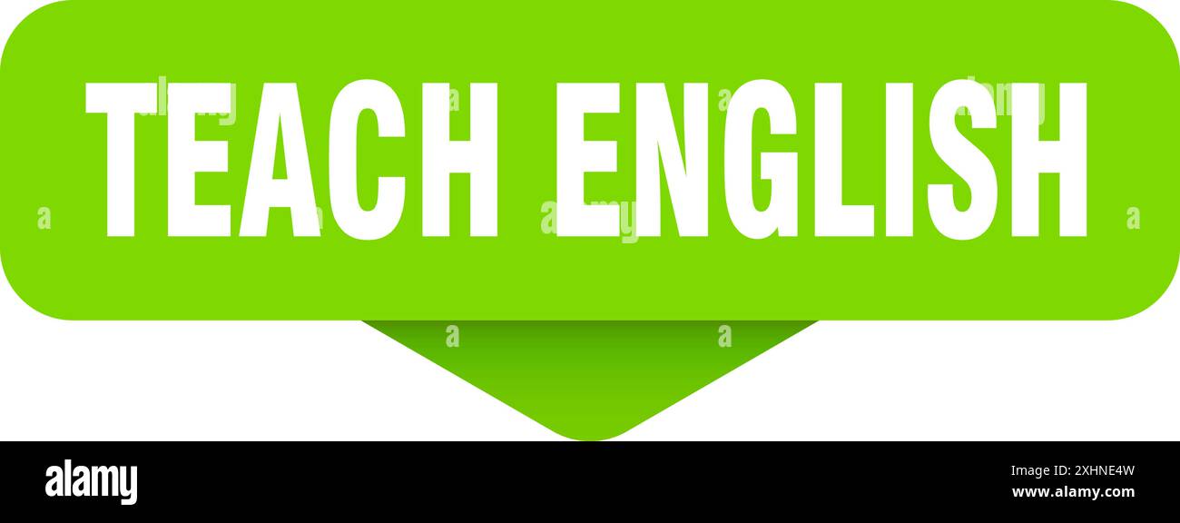 teach english sticker. teach english sign on transparent background ...