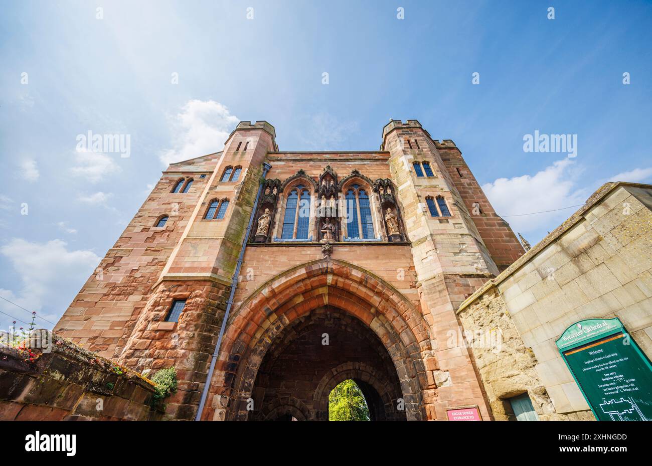 External view of Edgar Tower, the 14th century gatehouse entrance to ...