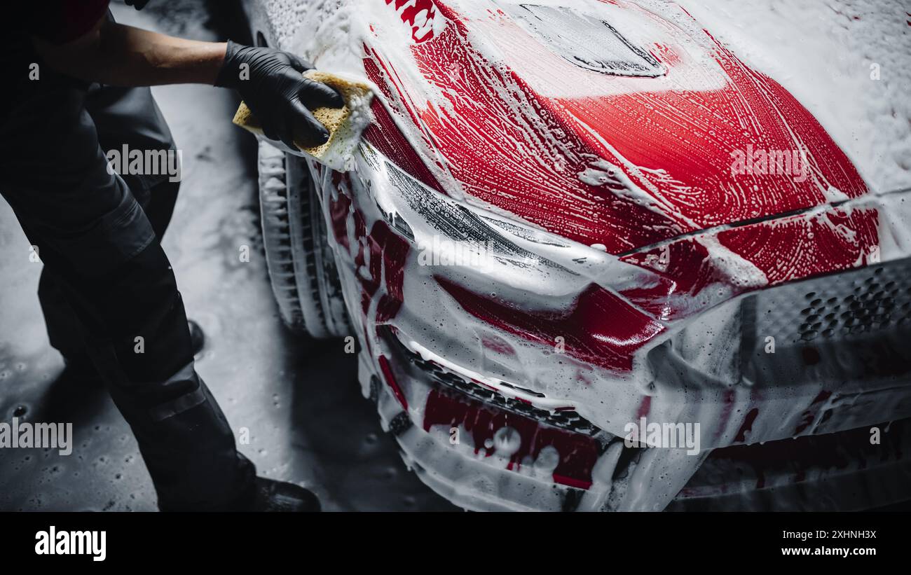 Auto detailing bonnet hi-res stock photography and images - Alamy