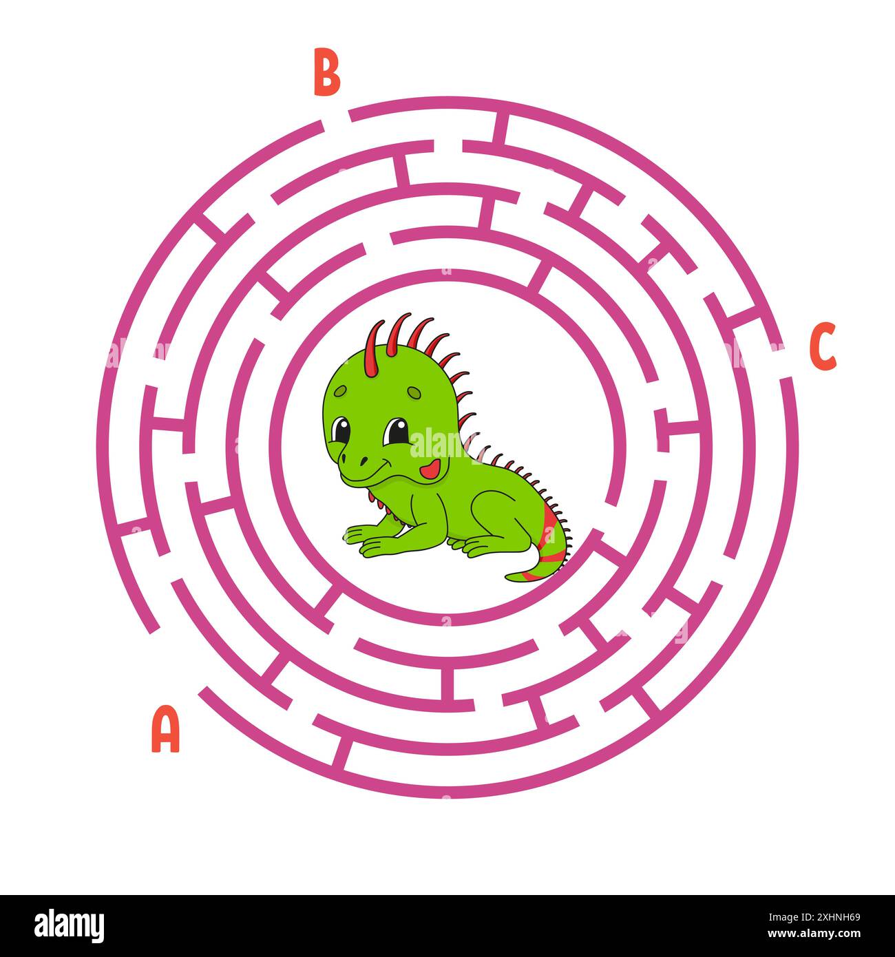 Circle maze. Game for kids. Puzzle for children. Round labyrinth ...