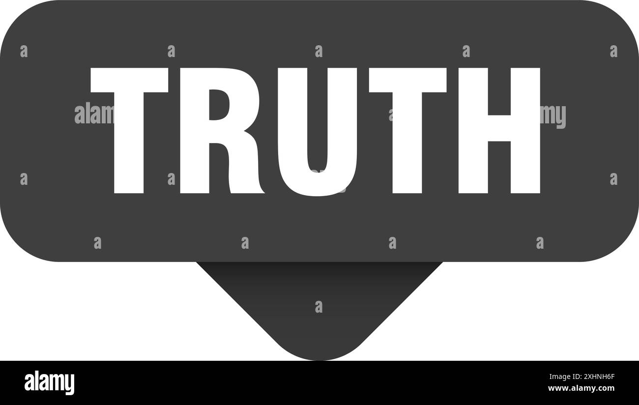 truth sticker. truth sign on transparent background. rectangular button ...