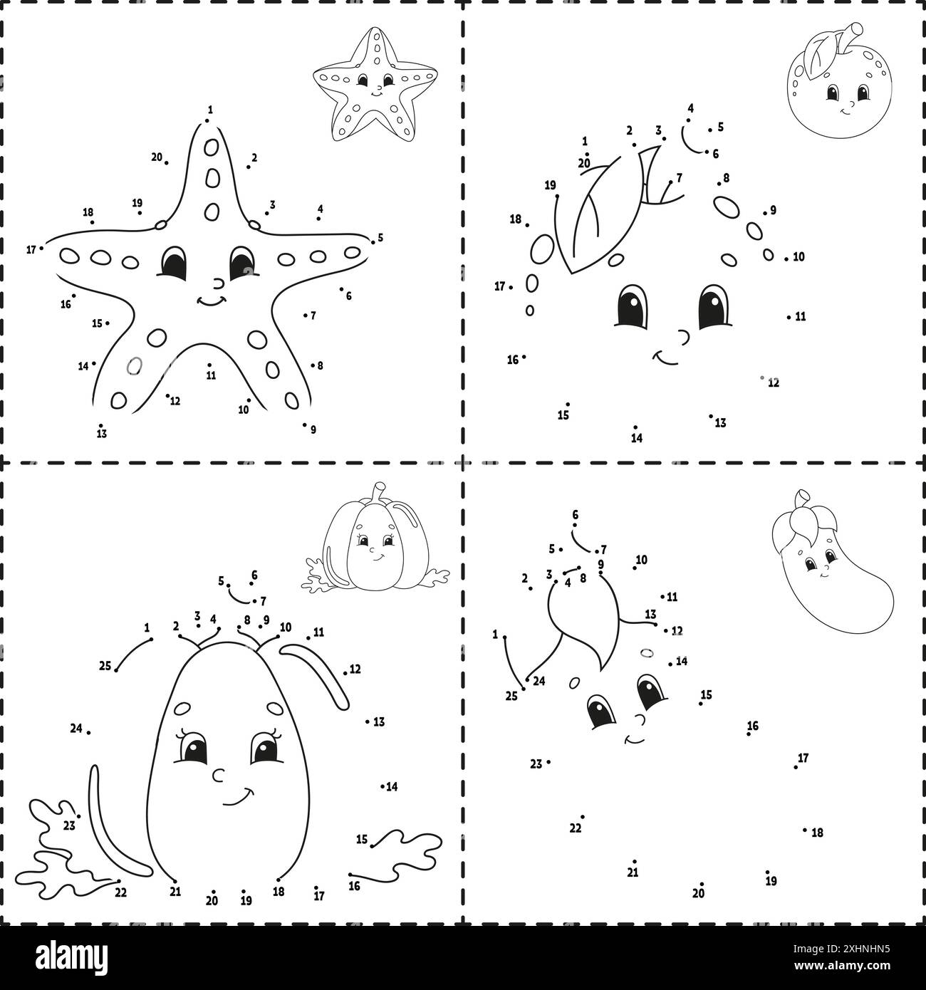 Dot to dot game. Draw a line. For kids. Activity worksheet. Coloring ...