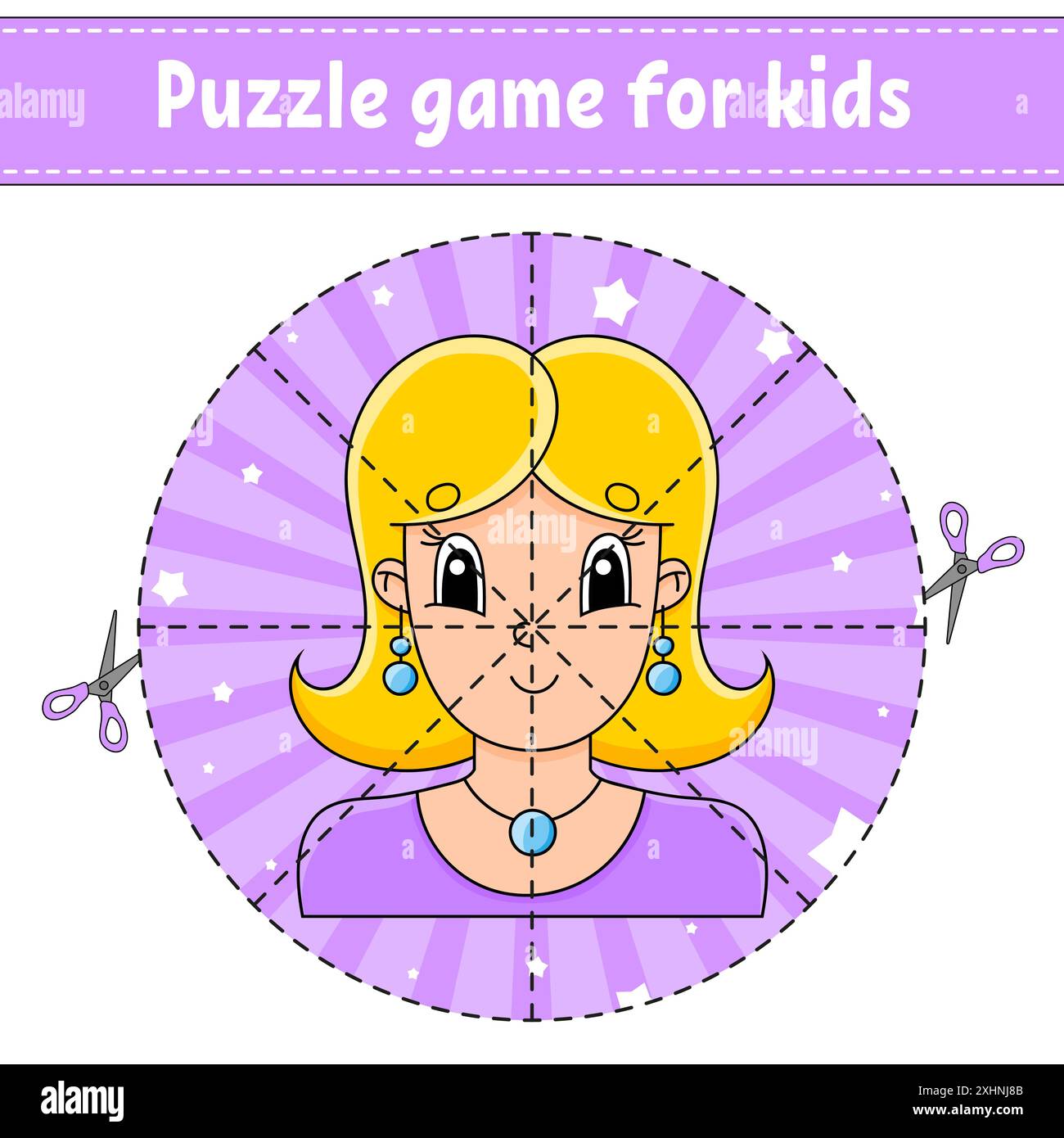 Cut and play. Round puzzle. Logic puzzle for kids. Activity page ...