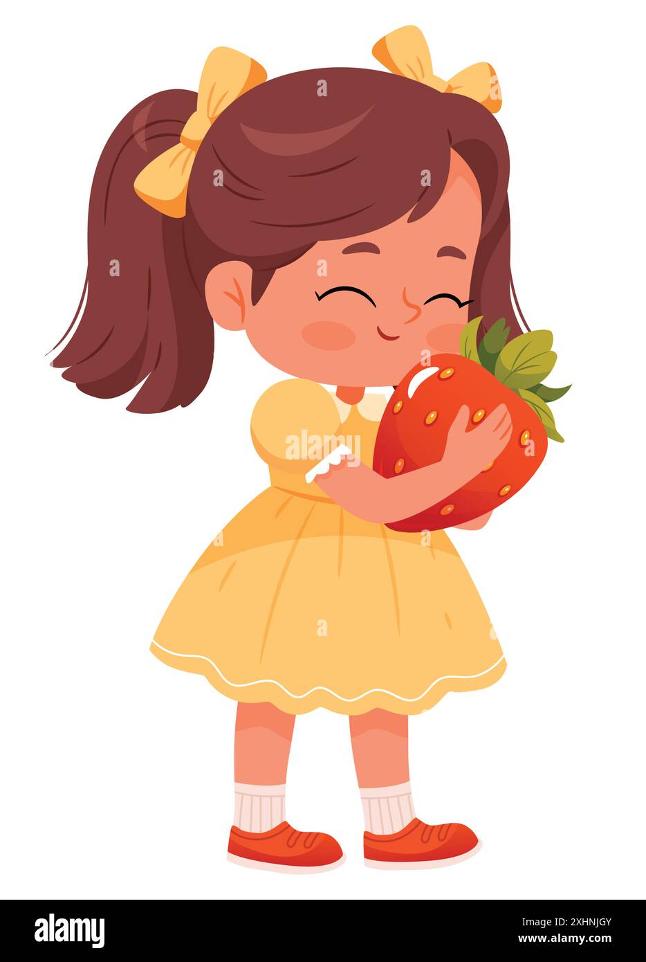 Farmer girl fruits Stock Vector Images - Alamy