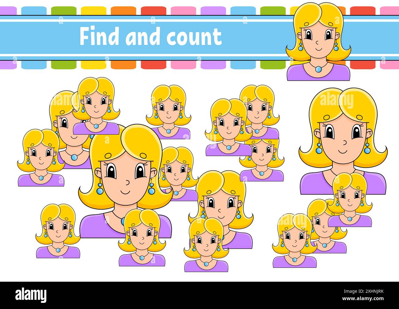 Find and count. Education developing worksheet. Activity page. Puzzle ...