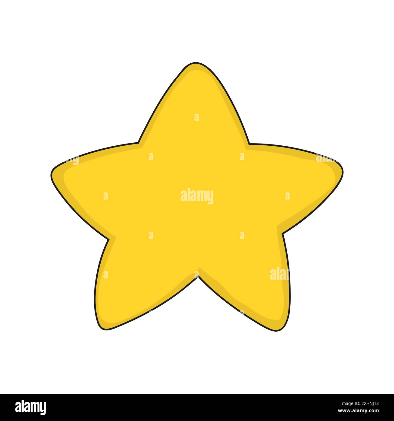 Cartoon star. Colorful vector illustration. Isolated on white ...