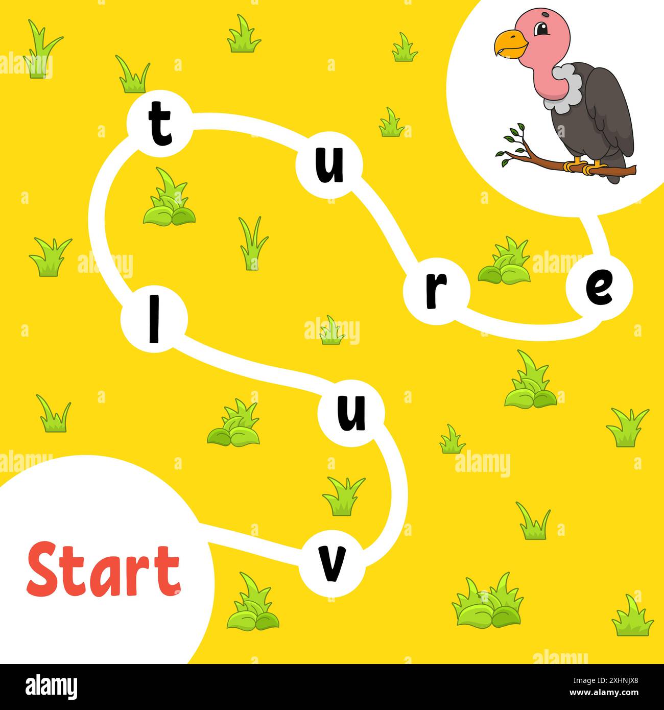 Logic puzzle game. Learning words for kids. Find the hidden name ...