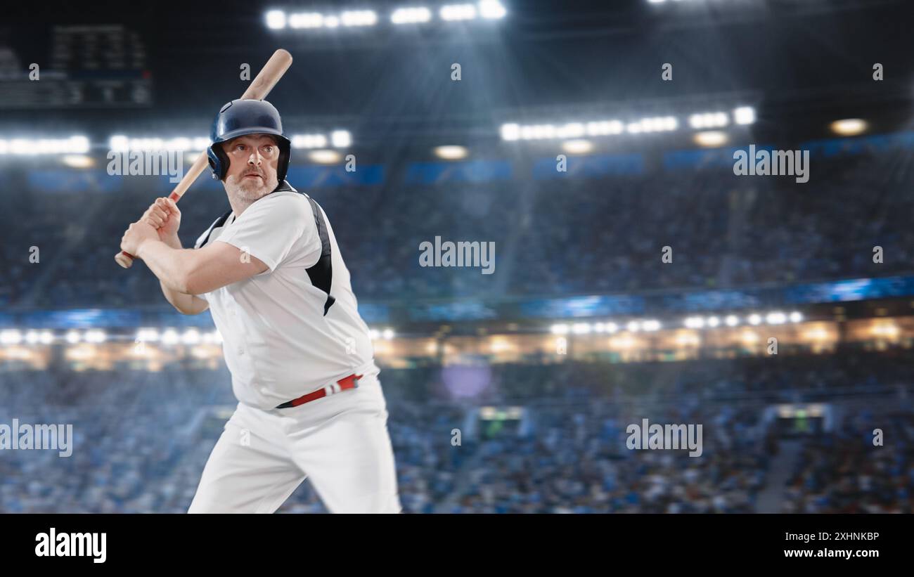 Aesthetic Shot of Batter Successfully Hitting A Ball Thrown By Pitcher ...