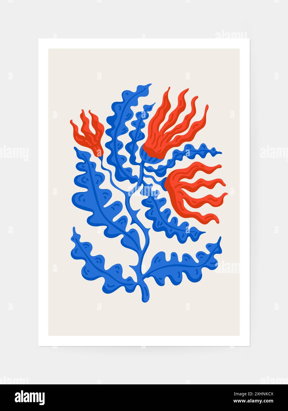 Modern Matisse-Inspired Floral Vector posters Stock Vector Image & Art ...