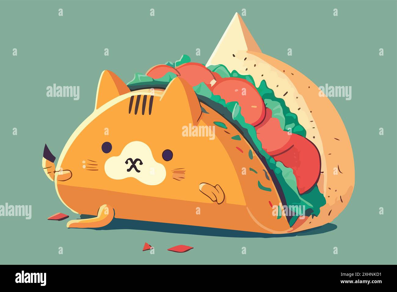 Cat Taco vector illustration Stock Vector Image & Art - Alamy