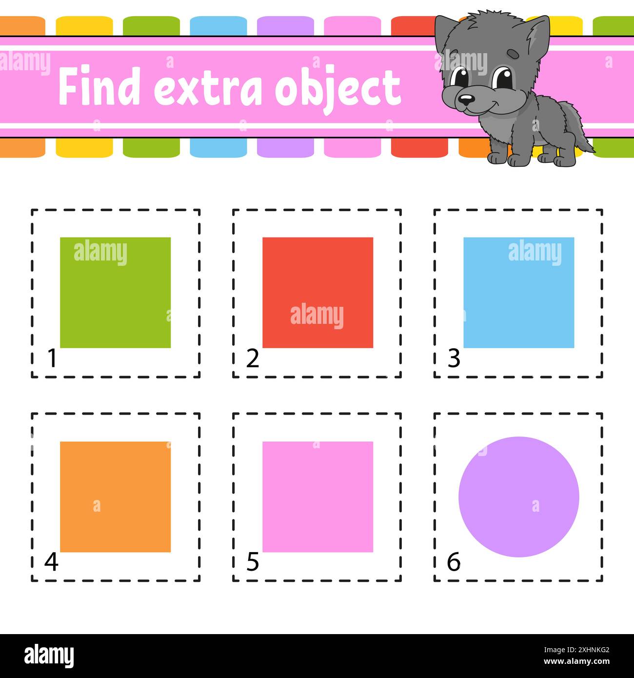 Find extra object. Educational activity worksheet for kids and toddlers ...