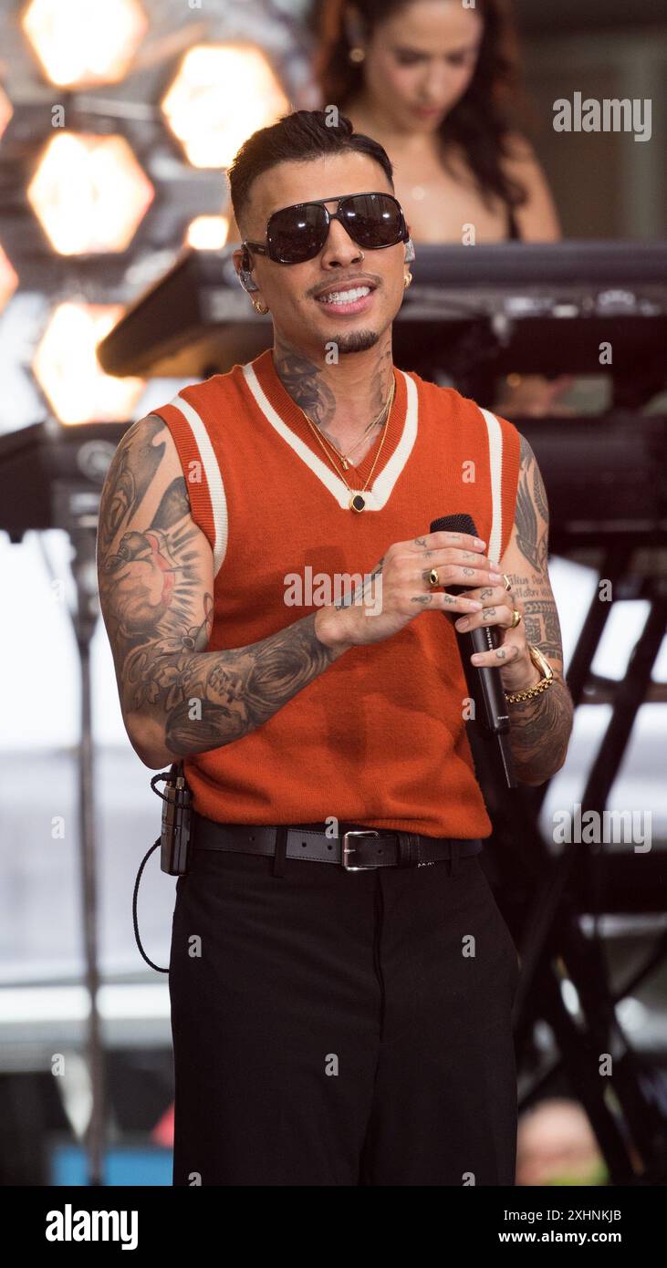 Rauw Alejandro on stage for NBC Today Show Concert Series with Rauw ...