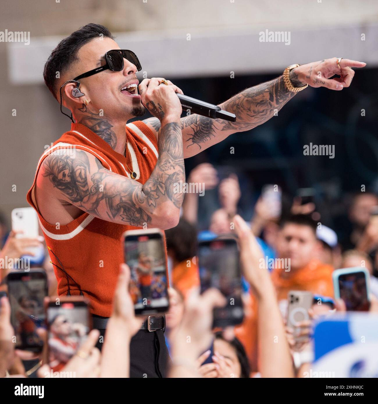 Rauw Alejandro on stage for NBC Today Show Concert Series with Rauw ...