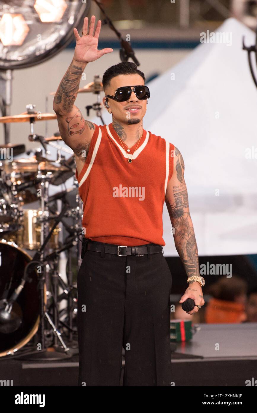 Rauw Alejandro on stage for NBC Today Show Concert Series with Rauw ...