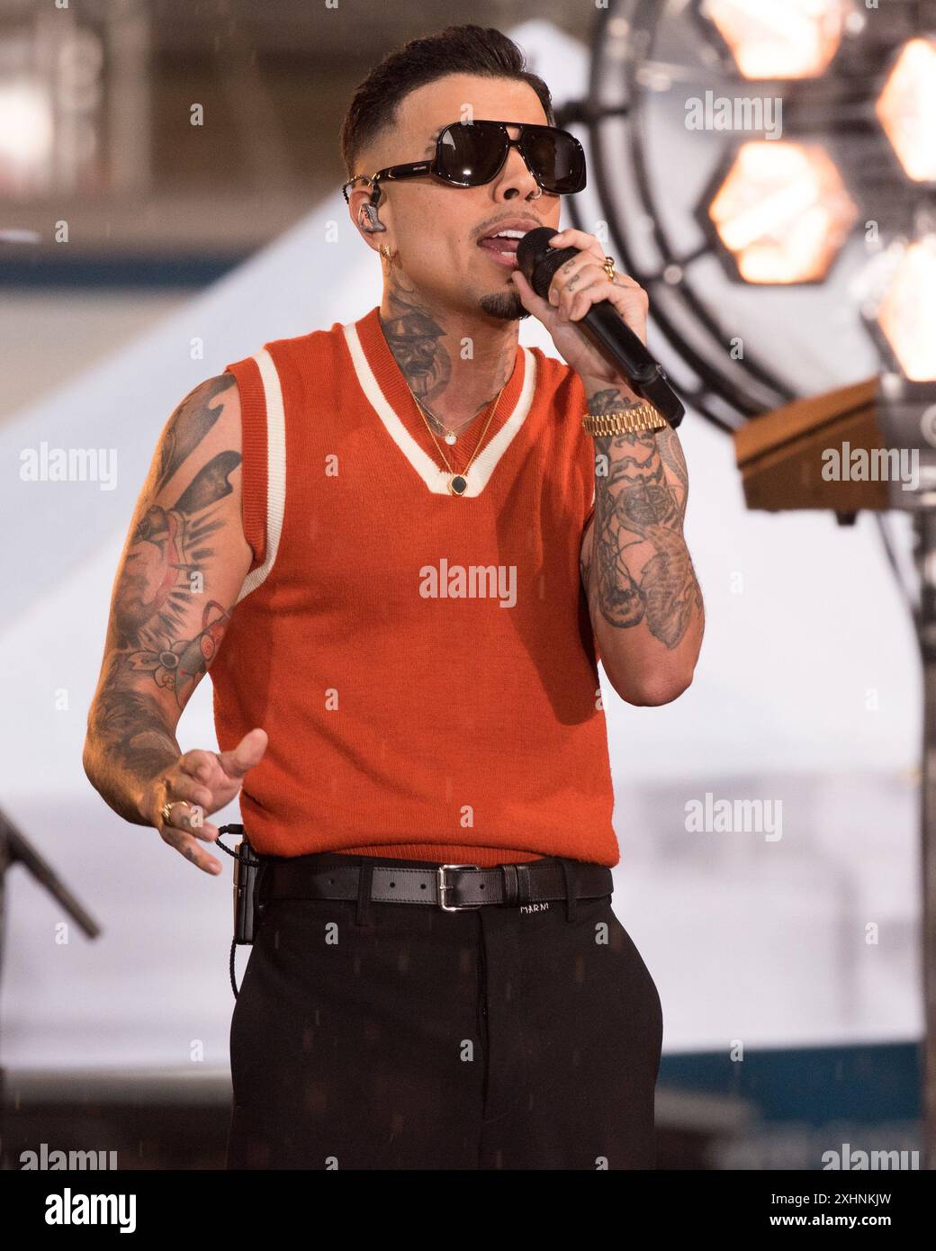 Rauw Alejandro on stage for NBC Today Show Concert Series with Rauw ...