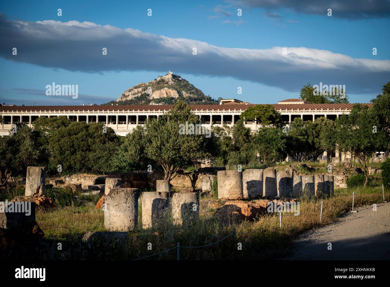 Remains of the Middle Stoa, approximately in the middle of the Agora ...