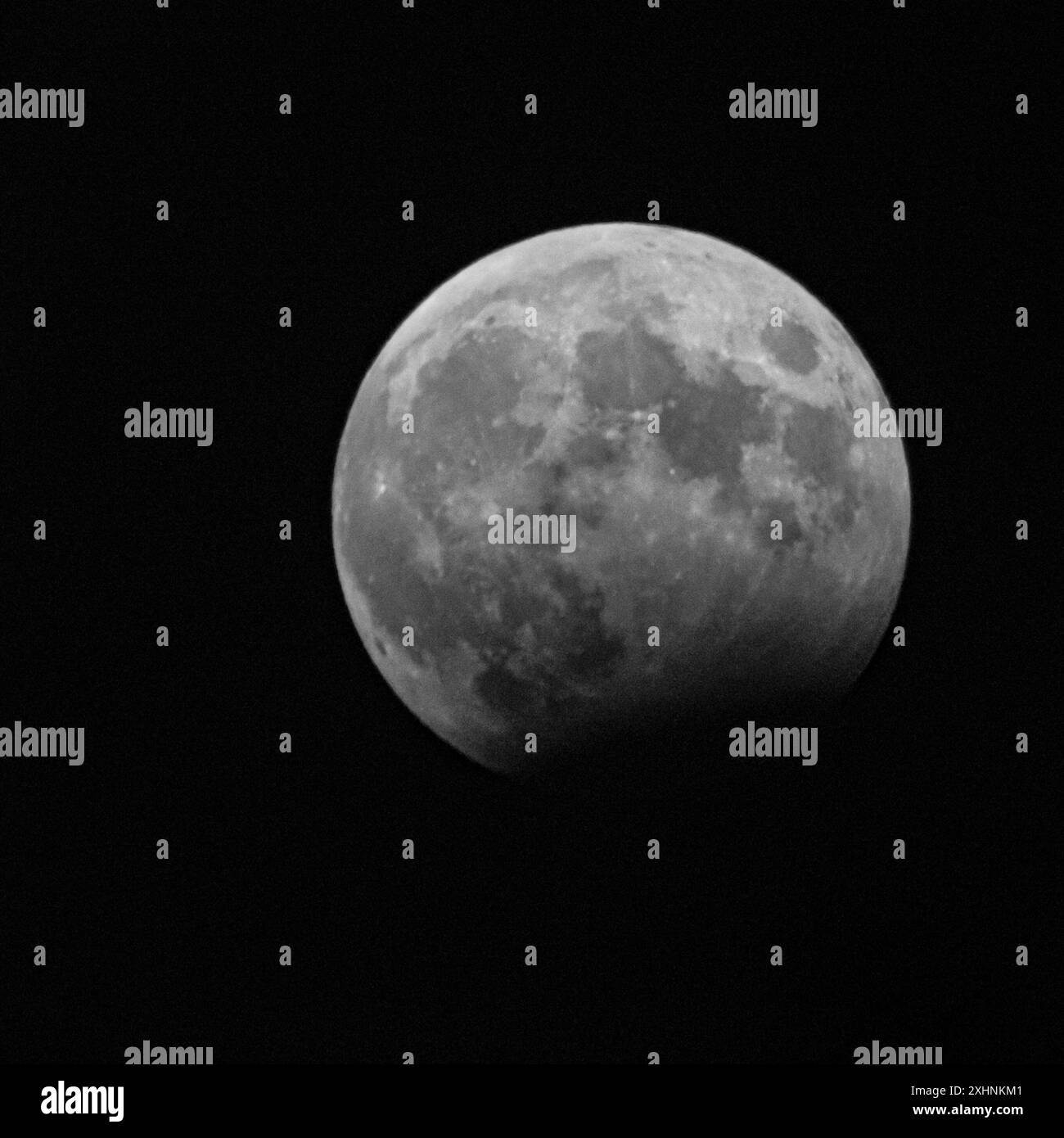 Partial Lunar Eclipse - Moon Stock Photo - Alamy