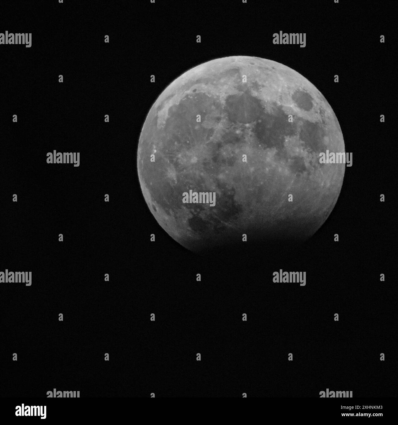 Partial Lunar Eclipse - Moon Stock Photo - Alamy