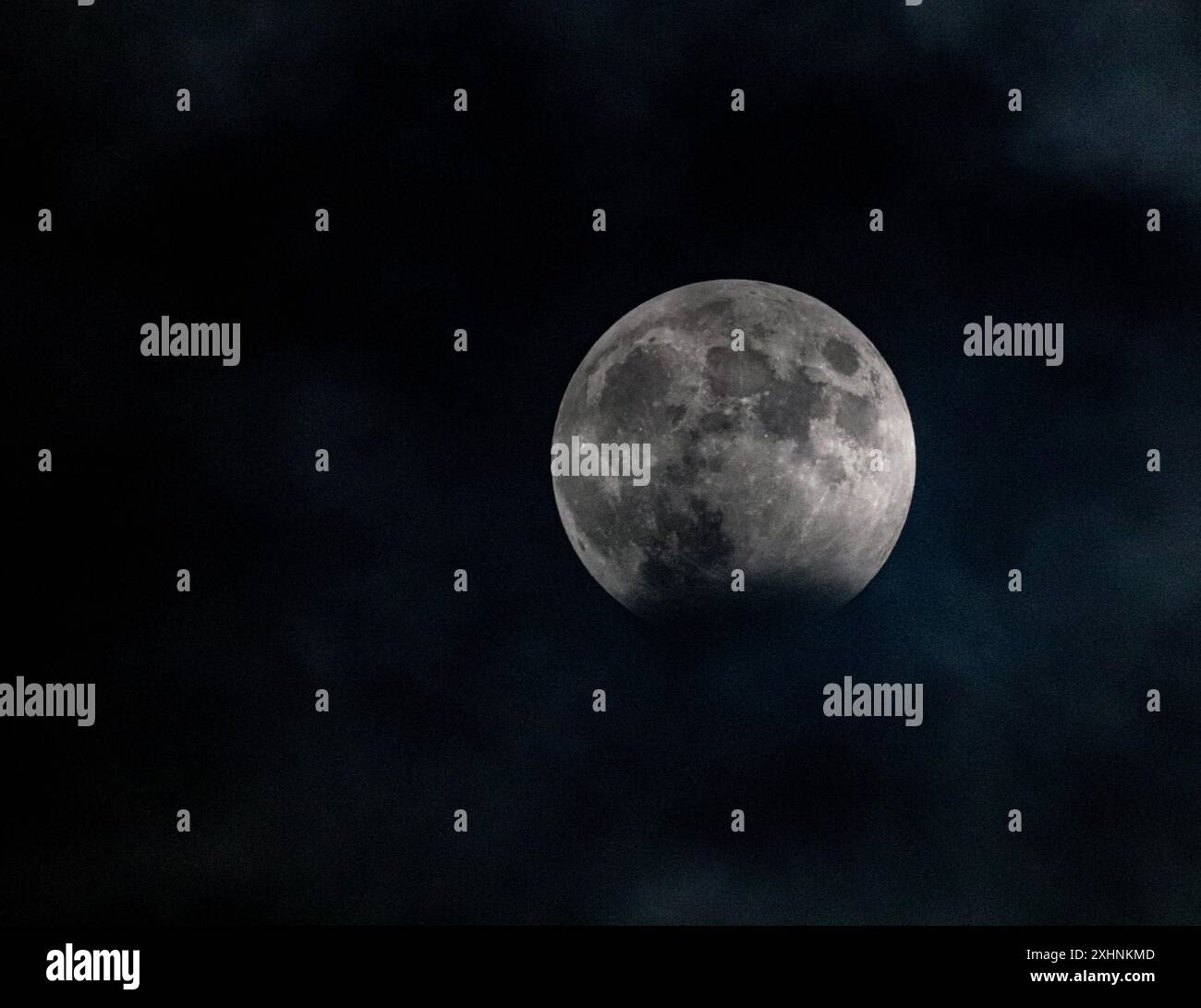 Partial Lunar Eclipse - Moon Stock Photo - Alamy