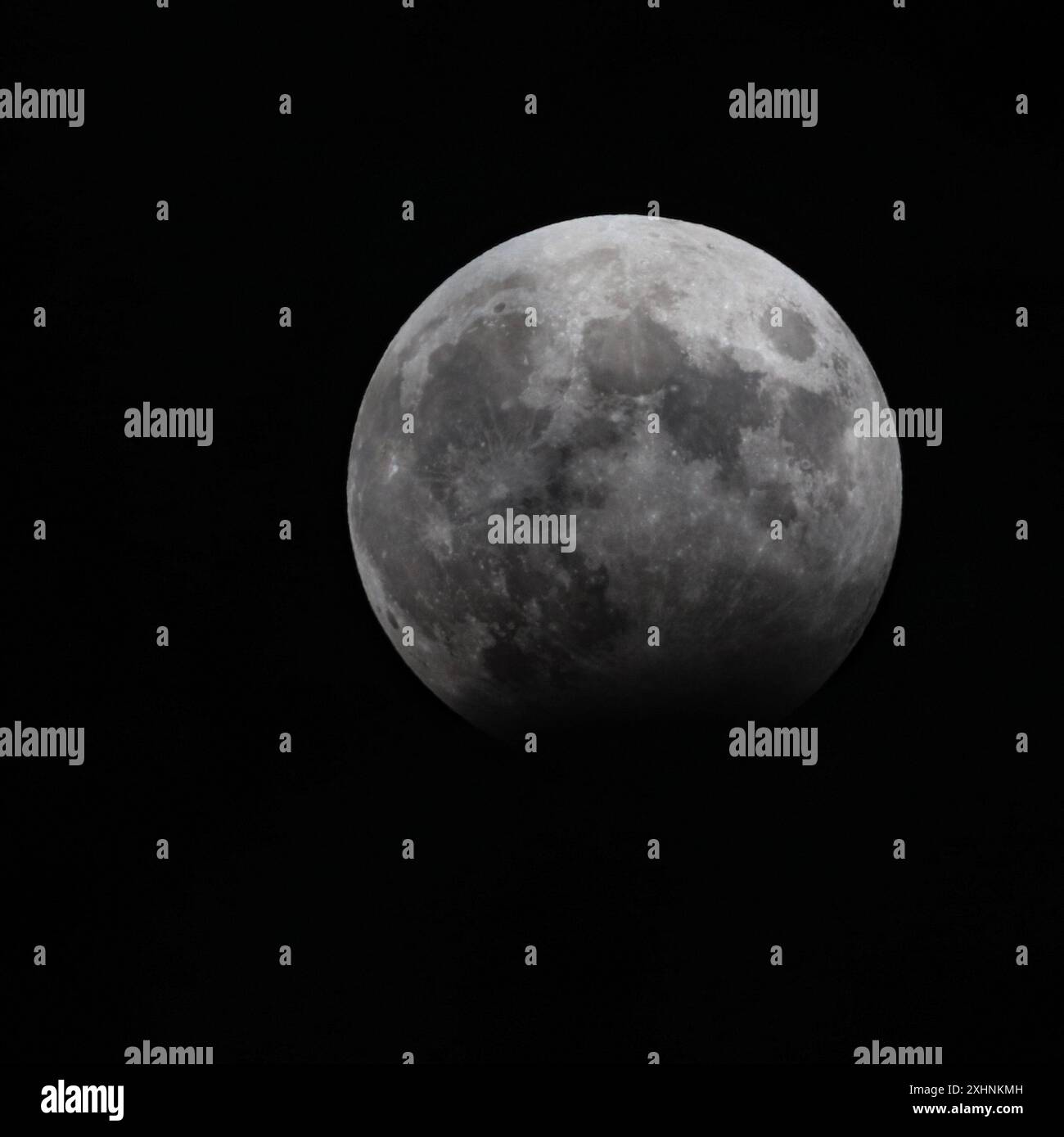 Partial Lunar Eclipse - Moon Stock Photo - Alamy