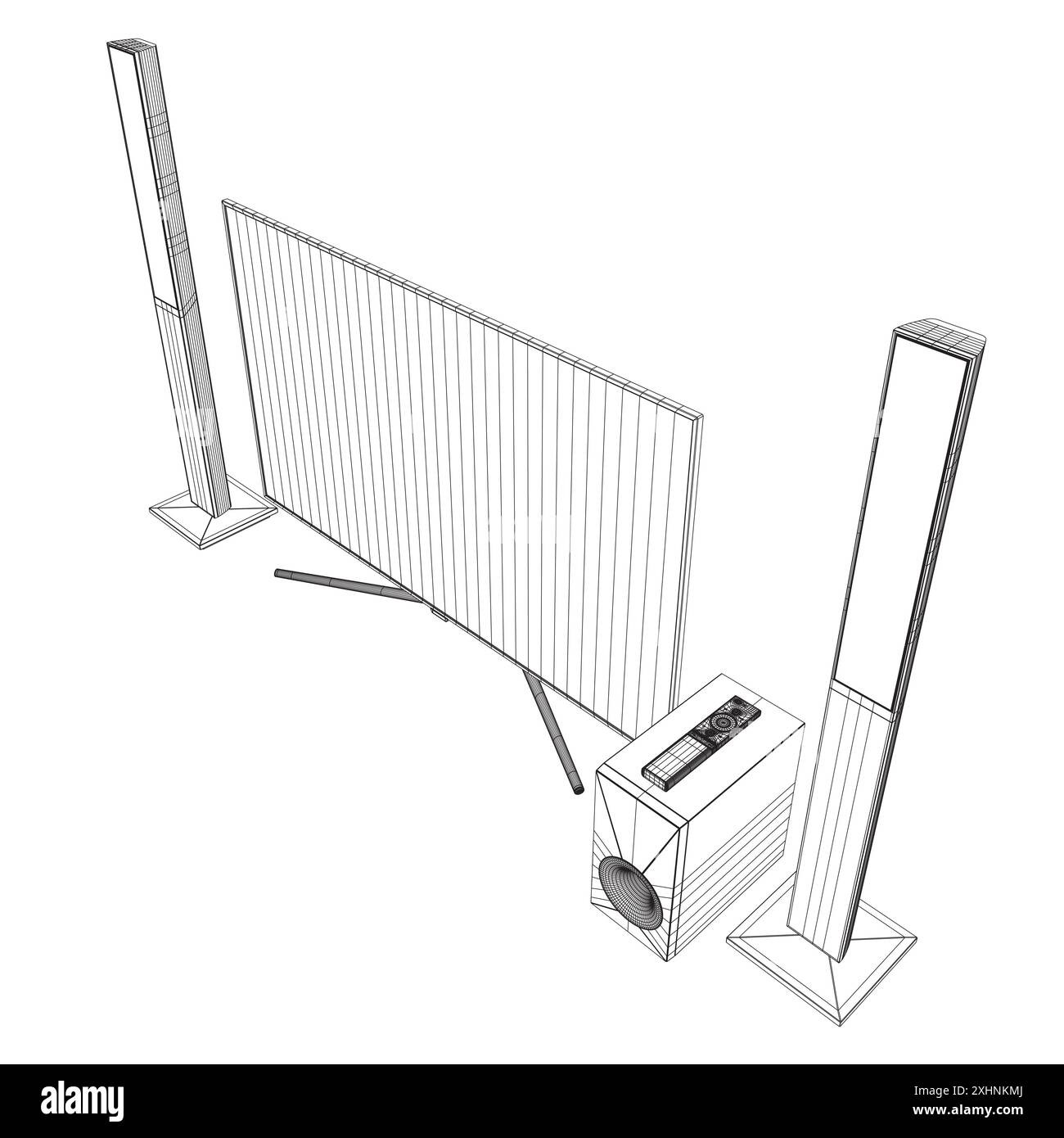 Smart speakers in home Stock Vector Images - Alamy