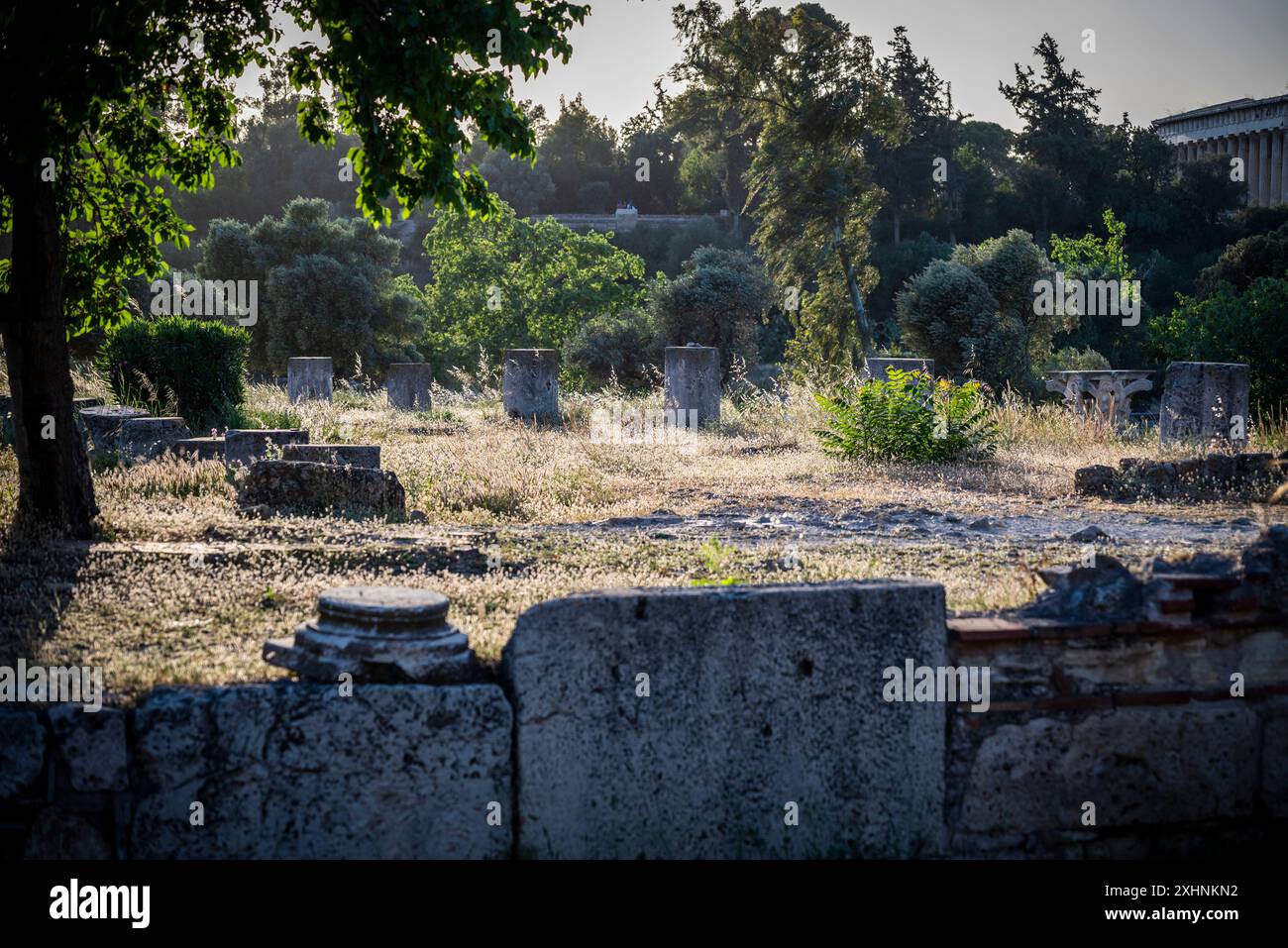 Remains of the Middle Stoa, approximately in the middle of the Agora ...
