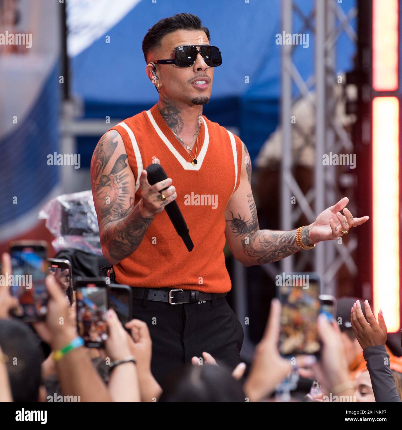 Ny. 12th July, 2024. Rauw Alejandro on stage for NBC Today Show Concert ...