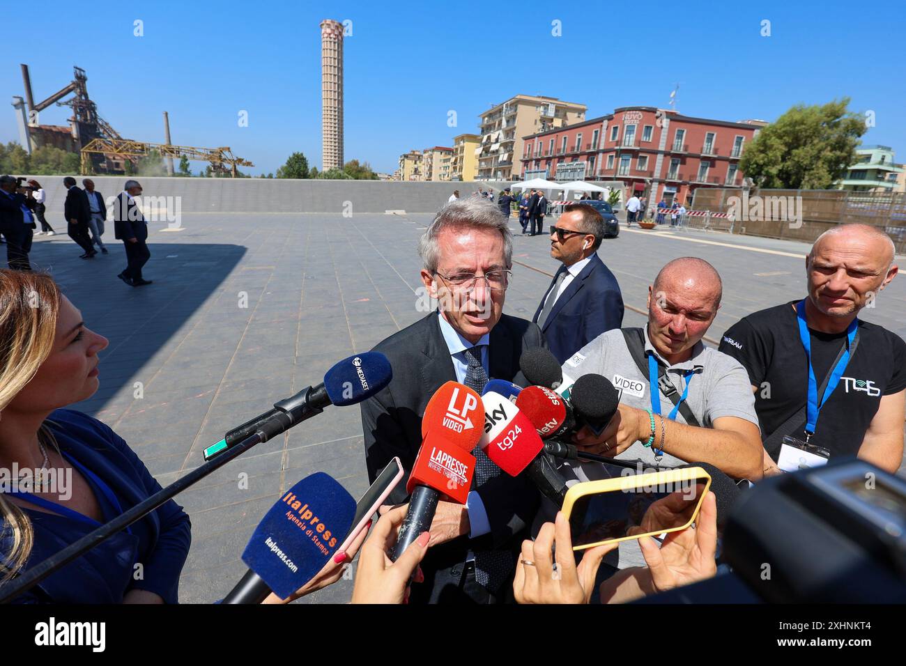 Naples, Italy, 15 July 2024. The mayor of Naples, Gaetano Manfredi ...
