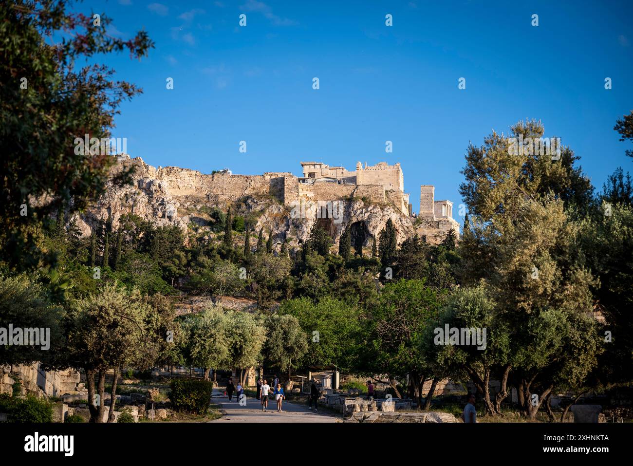 View of the Acropolis from the Ancient Agora of Athens, Athens, Greece ...