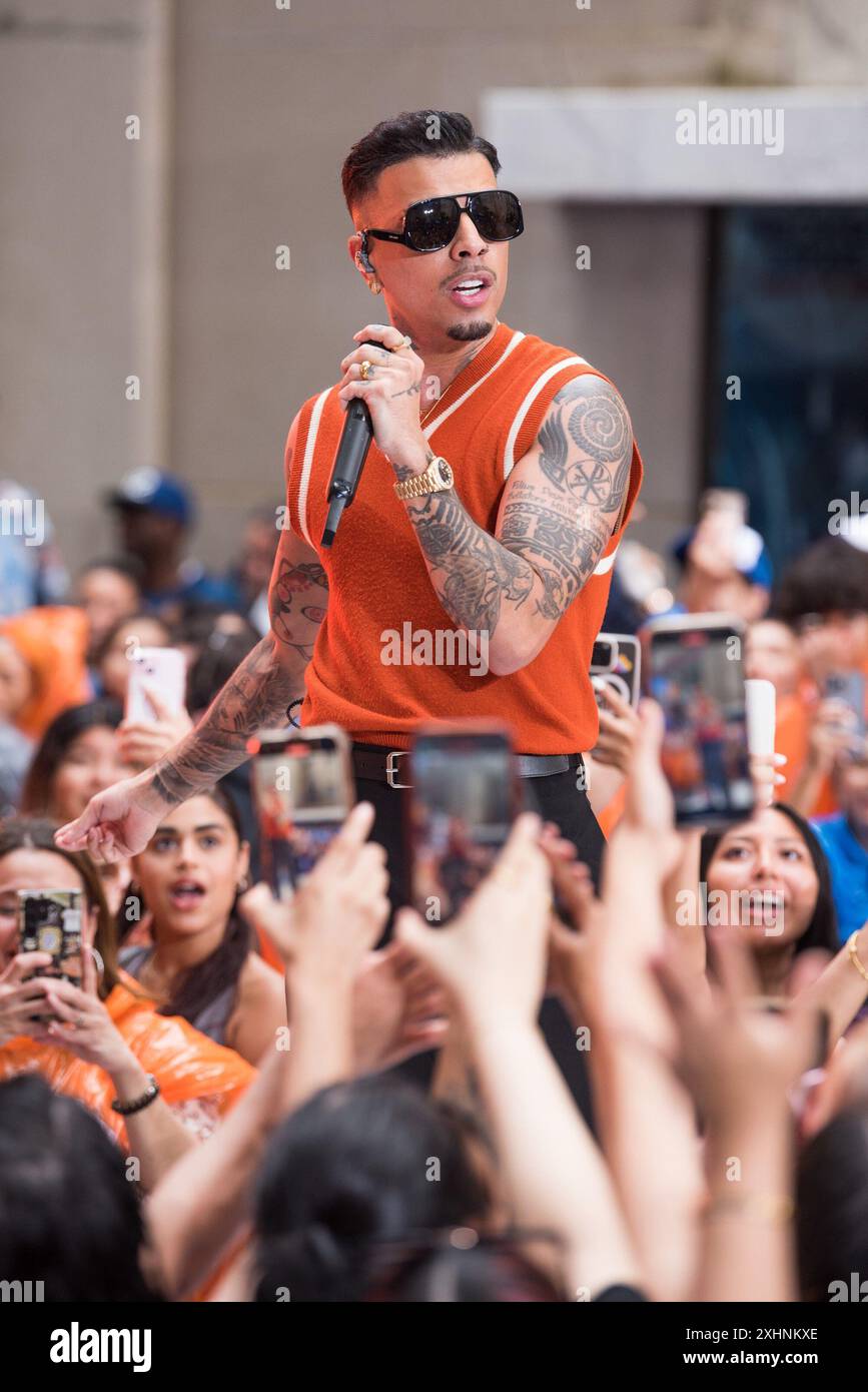 Ny. 12th July, 2024. Rauw Alejandro on stage for NBC Today Show Concert ...