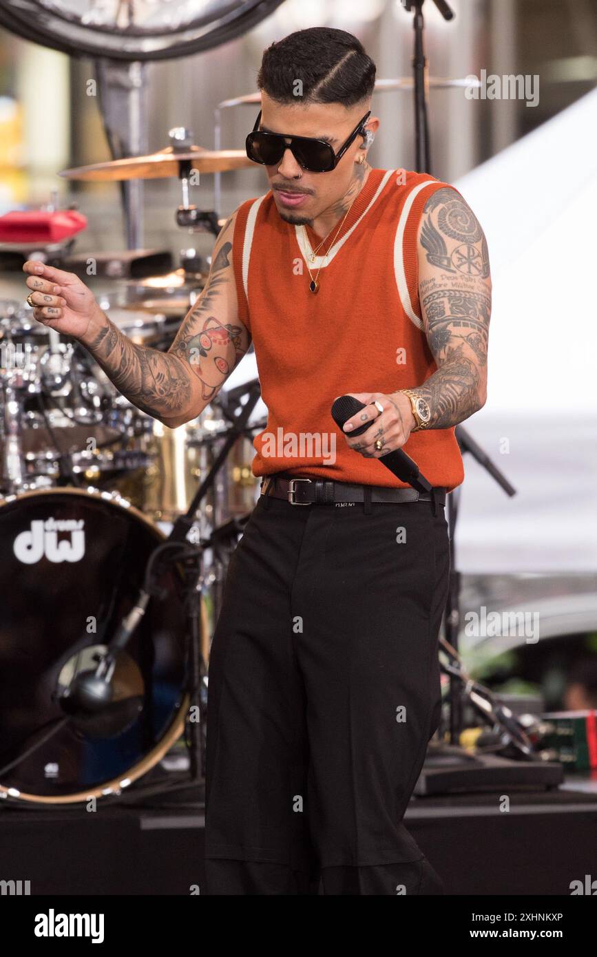 Ny. 12th July, 2024. Rauw Alejandro on stage for NBC Today Show Concert ...