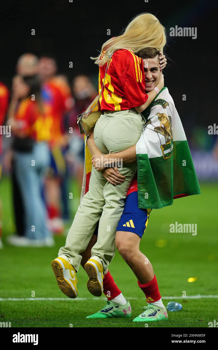 Berlin, Germany. 15th July, 2024. Fermin Lopez of Spain and her ...