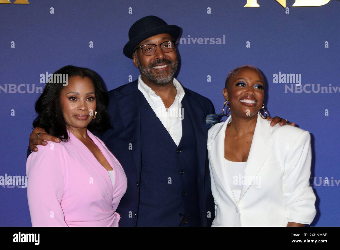 LOS ANGELES - JUL 14: Maahra Hill, Jesse L Martin, Travina Springer at ...