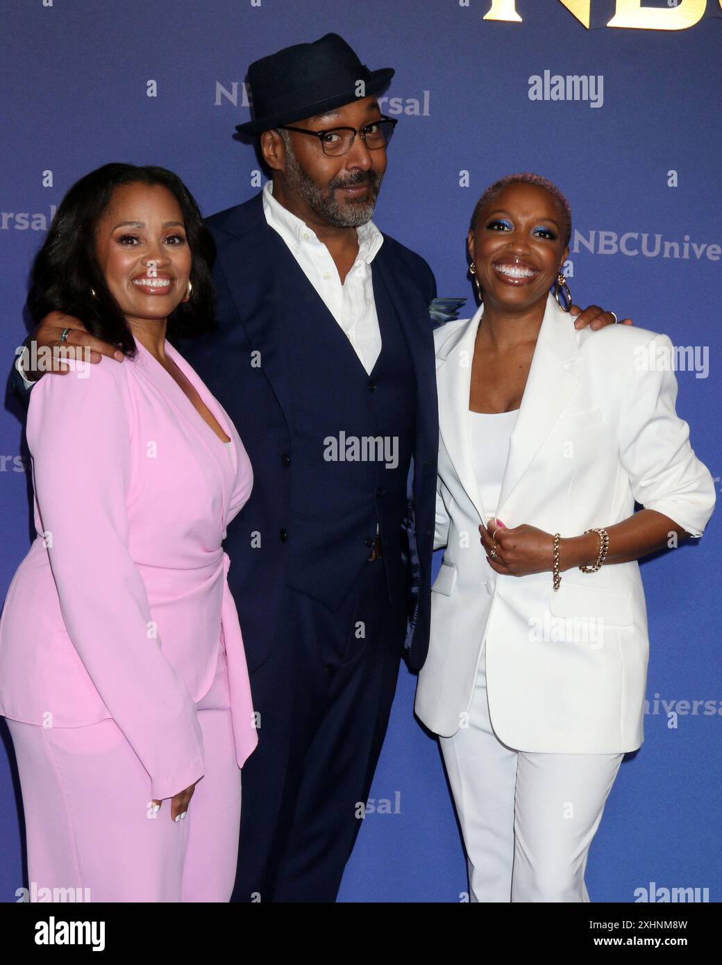 LOS ANGELES - JUL 14: Maahra Hill, Jesse L Martin, Travina Springer at ...