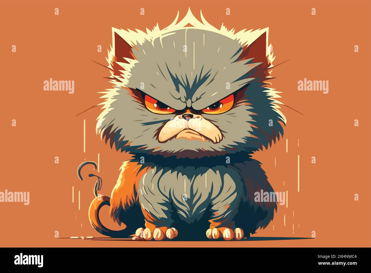 Angry cat vector illustration Stock Vector Image & Art - Alamy