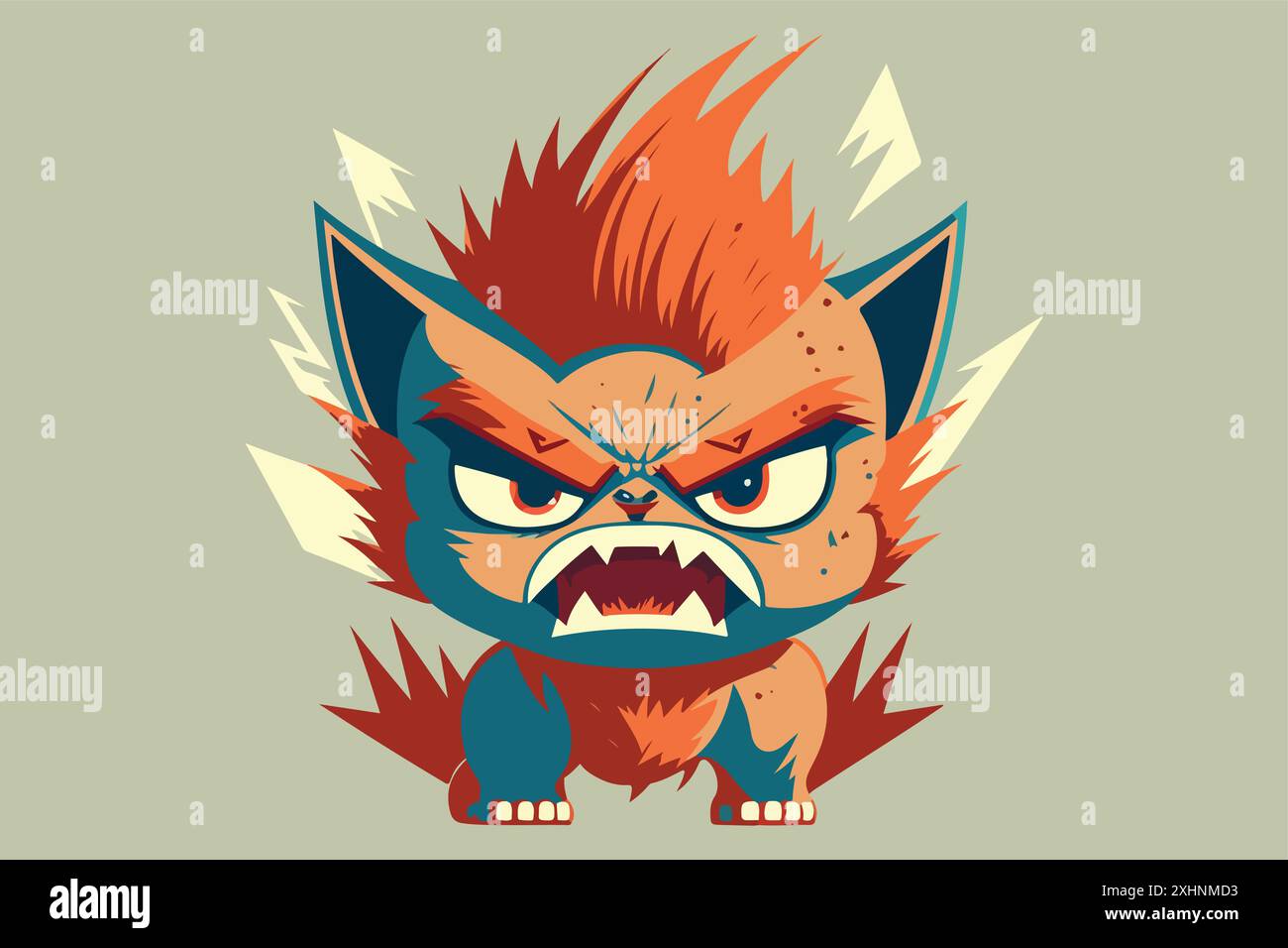 Angry cat vector illustration Stock Vector Image & Art - Alamy