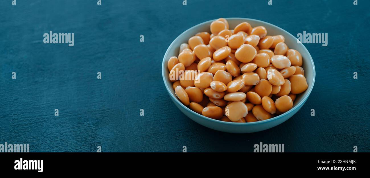 some spanish altramuces, lupinus albus beans, cooked and pickled in ...