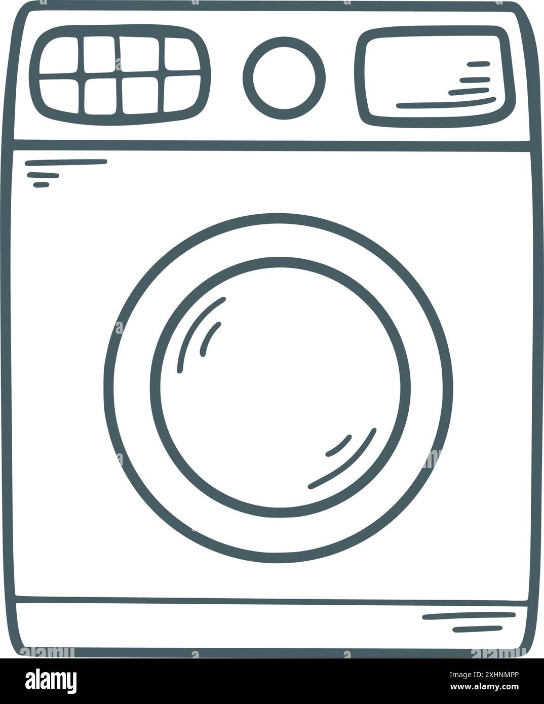 Washing machine doodle sketch style illustration Stock Vector Image ...