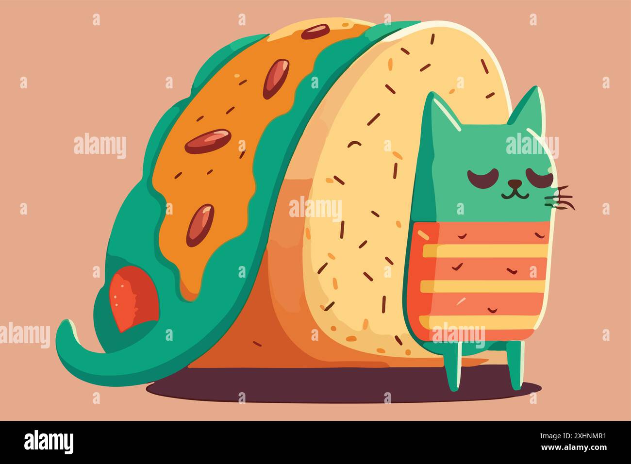 Cat Taco vector illustration Stock Vector Image & Art - Alamy