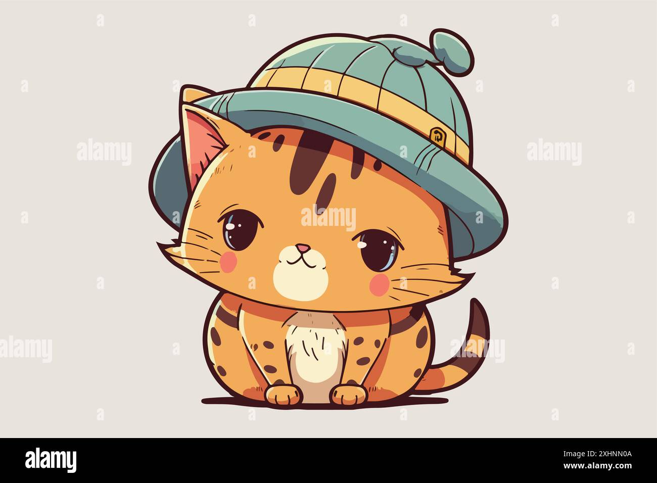 Cartoon cat wearing a hat hi-res stock photography and images - Alamy