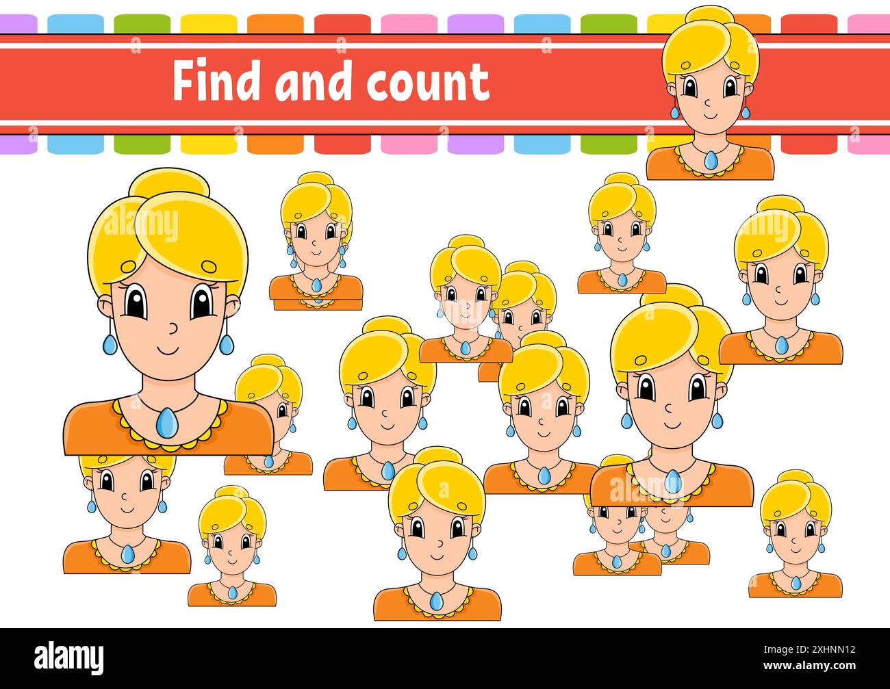 Find and count. Education developing worksheet. Activity page. Puzzle ...