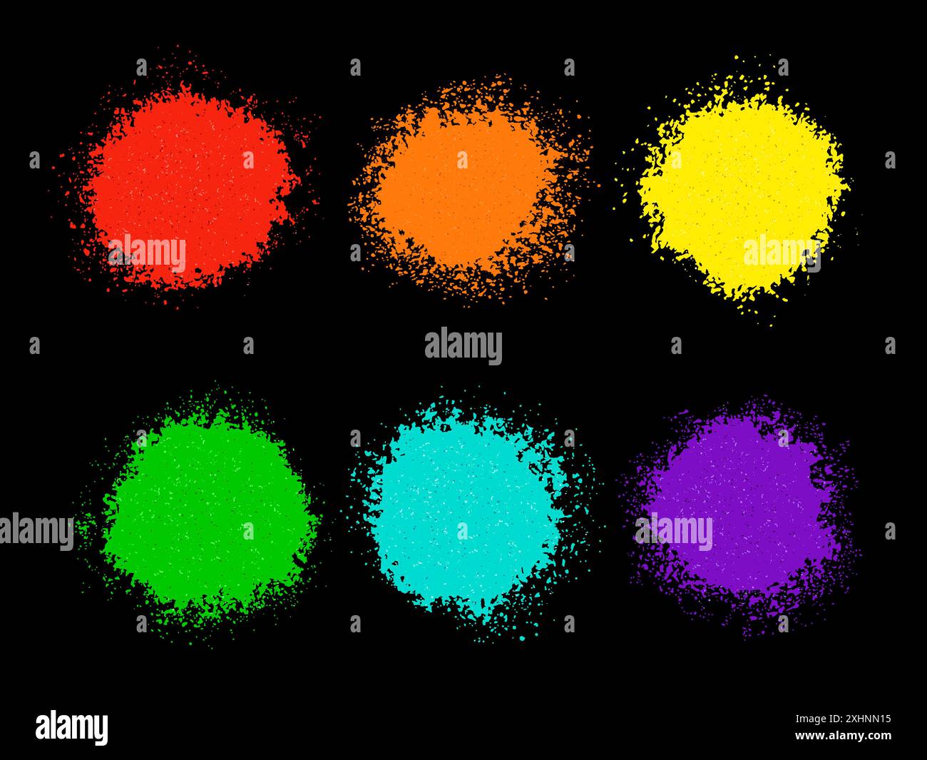 Hand drawn powder explosion textured spots Stock Vector Image & Art - Alamy