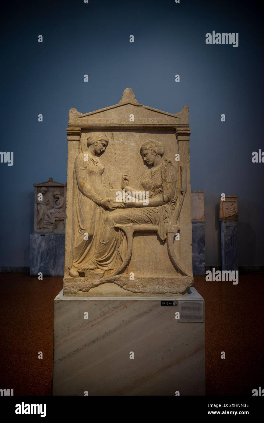 Athens museum stele hi-res stock photography and images - Alamy